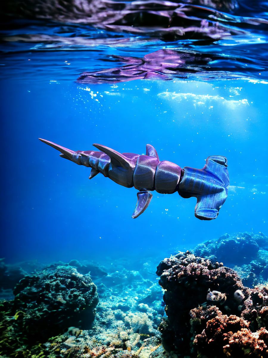Presenting the Hammerhead Shark: majestic replica of the predator of t ...